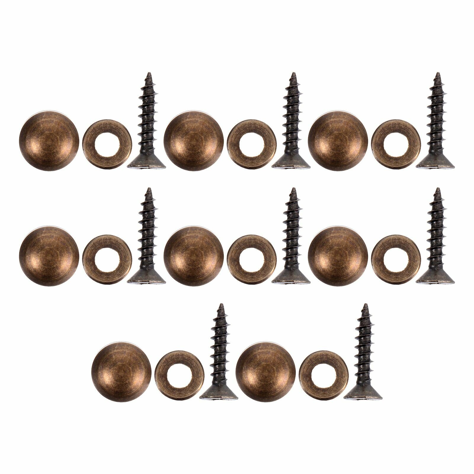 Надёжные саморезы с эстетичными колпачками для мебели и интерьера, классическая бронза, 8 штук