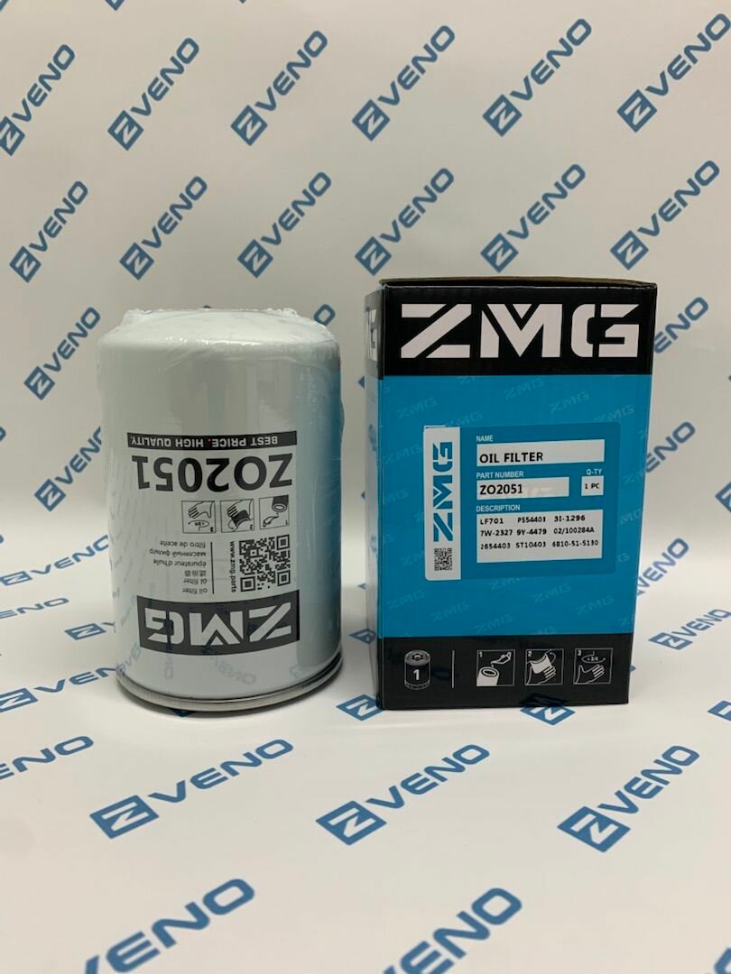 Фильтр масляный ZMG ZO2051 (ST10403; 2654403; P554403; LF701) BOBCAT CASE JCB, KOMATSU CATERPILLAR HITACHI, HYSTER NEW HOLLAND PERKINS, TEREX VOLVO