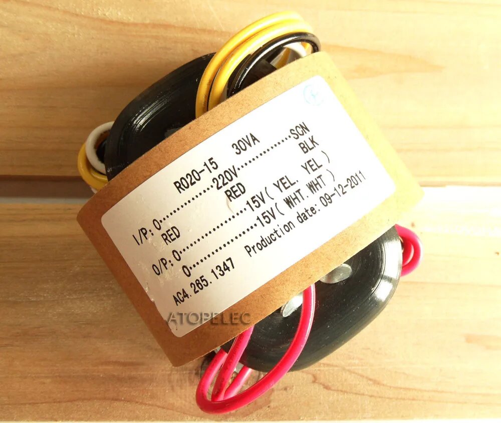Трансформатор R-Core 30Вт 220В 15Vx2