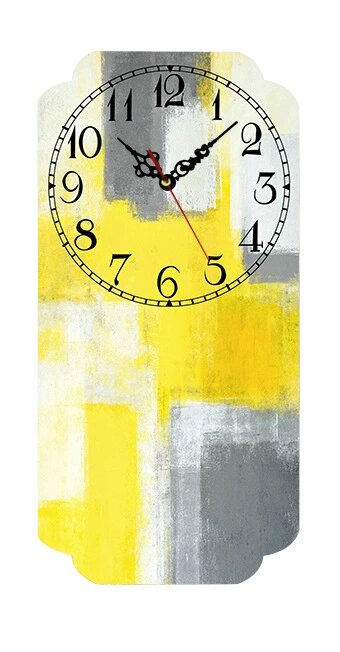 Настенные часы Kangnice, круглые, пластик, дерево, цвет желтый, 1шт