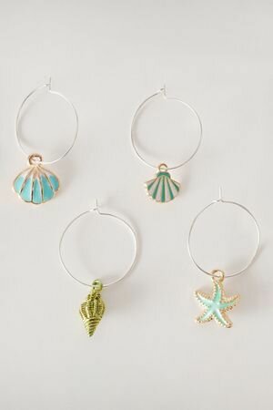 Маркеры для бокалов морская история, металл, 2 см, 4 шт, Boltze 2056700