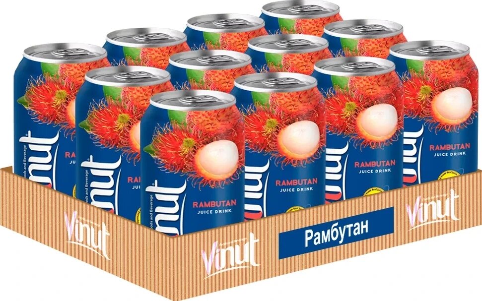Vinut Рамбутан 0,33л./12шт. Vinut Соки и Нектары Производство - Вьетнам
