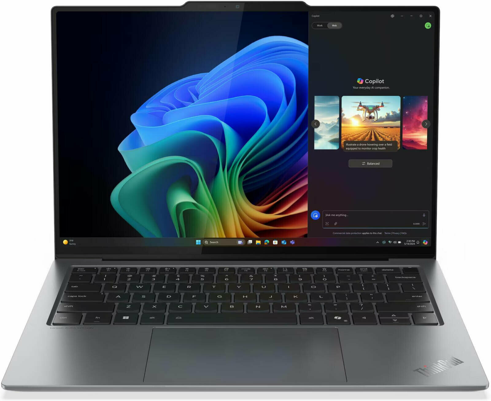 Ноутбук Ноутбук Lenovo ThinkPad X9-14 G1 Aura Edition (21QA0006US) 14"/U7 268V vPro/32GB/1TB/Arc/W11P/серый
