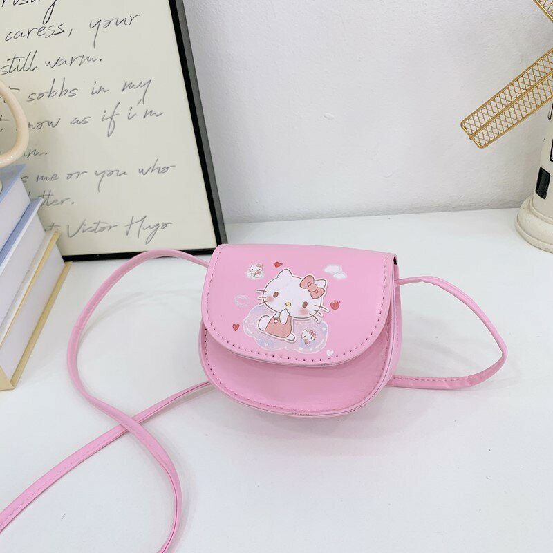 Kuromi детская сумка через плечо с нашивкой и мультяшным рисунком для детсадовских девочек розовое облако