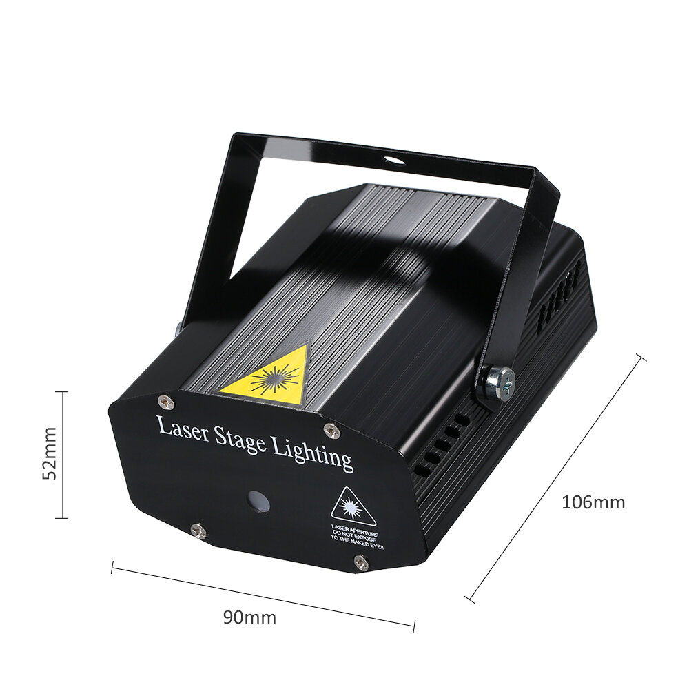 AC 110-240V LED Lasering Stage Light со штативом, активируемый звуком, красные и зеленые световые узоры, сценический проектор для DJ, диско-шоу, вечеринок, клубов, танцев