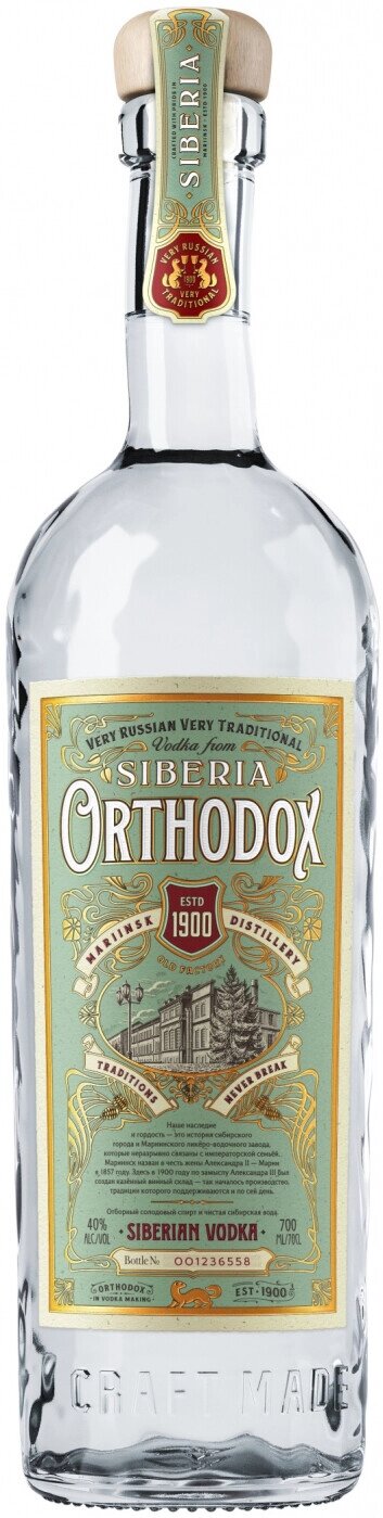 Водка "Orthodox", 0.7 л