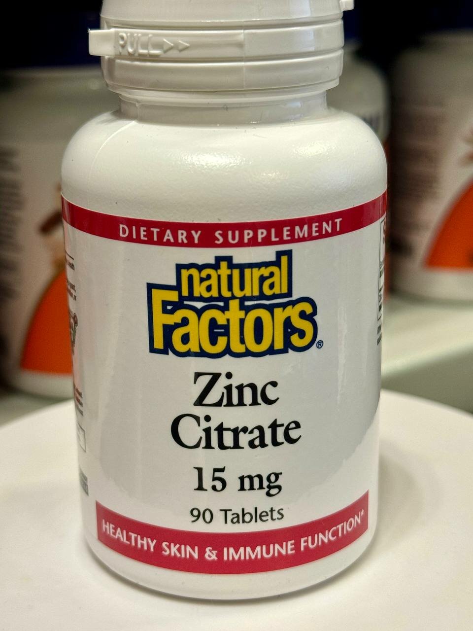 Natural Factors Zinc Citrate 15 mg – поддержка иммунитета и здоровья кожи, 90 таблеток