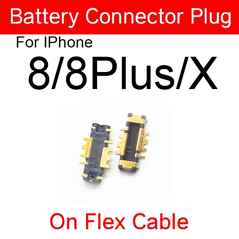 2 шт. встроенный держатель разъема батареи FPC для iphone 11 12 Pro Max XS XR X 6 6s 7 8 Plus SE 2020, внутренний разъем, зажим для материнской платы On Flex 8 8p X