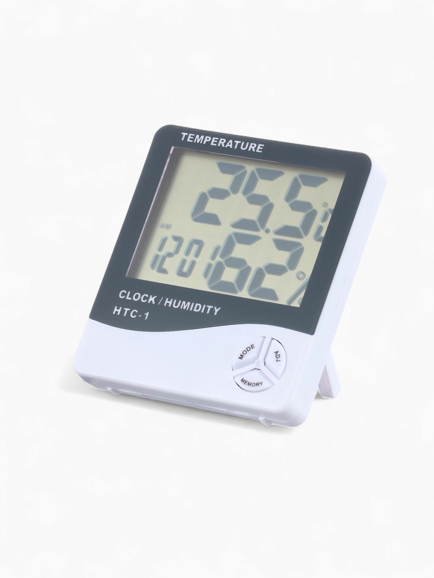 Часы электронные настольные "Бируни", будильник, термометр, гигрометр, 10 х 10 см