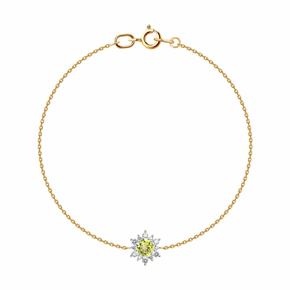 Браслет, красное золото, 585 проба