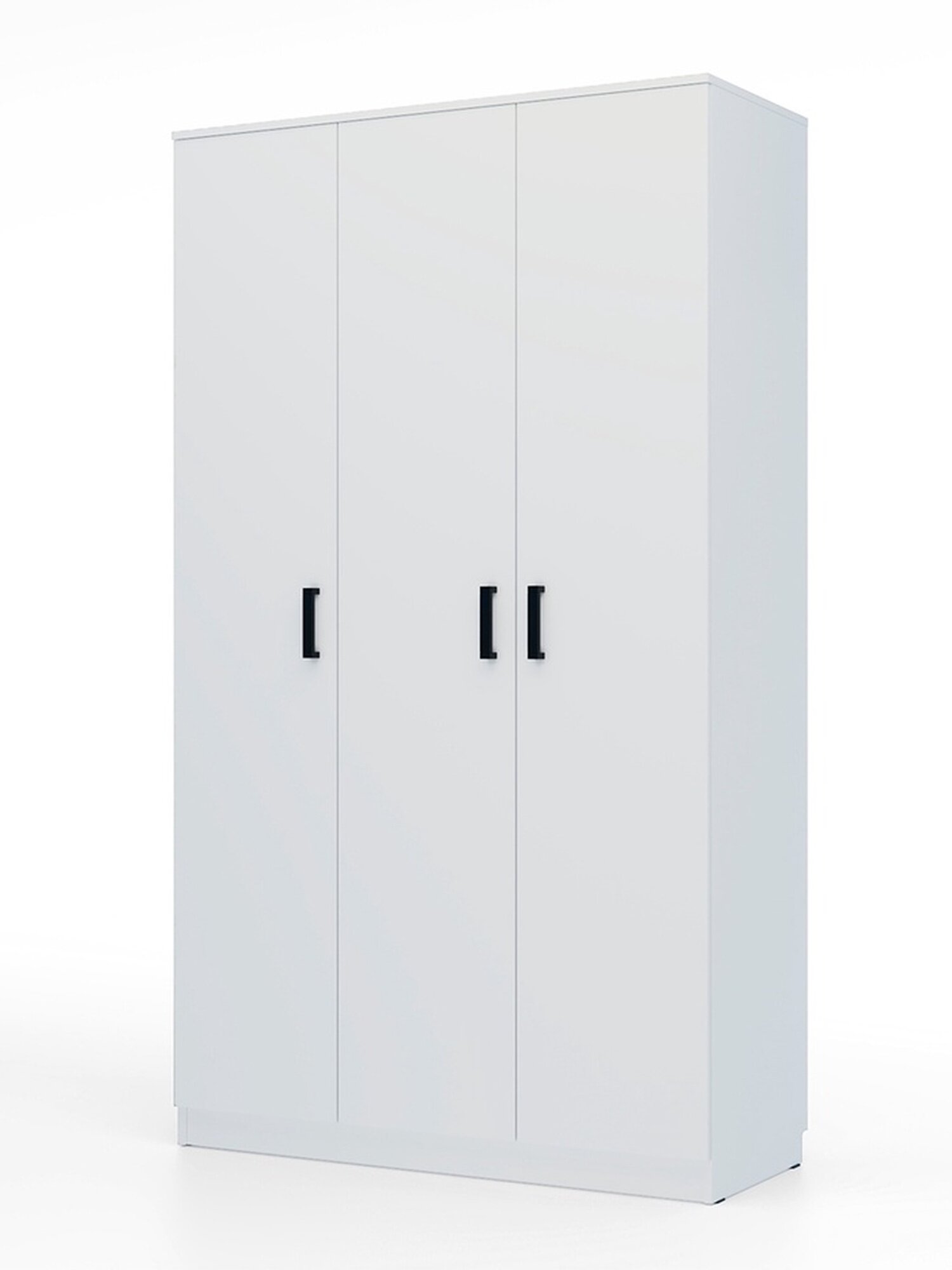 Шкаф Клик Мебель, распашной, 3-створчатый, ЛДСП, белый, 1210x500x2100