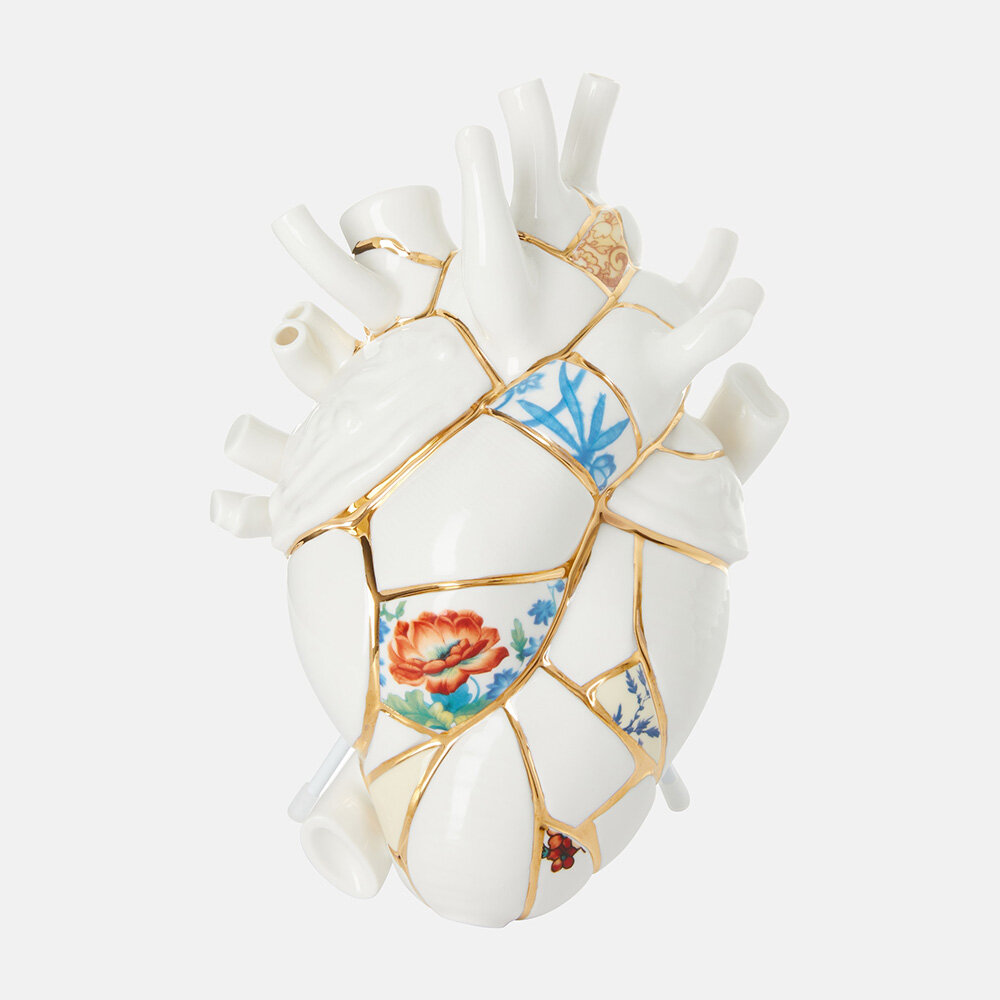Ваза Seletti 09929 Love in Bloom, фарфор, настольная, Италия