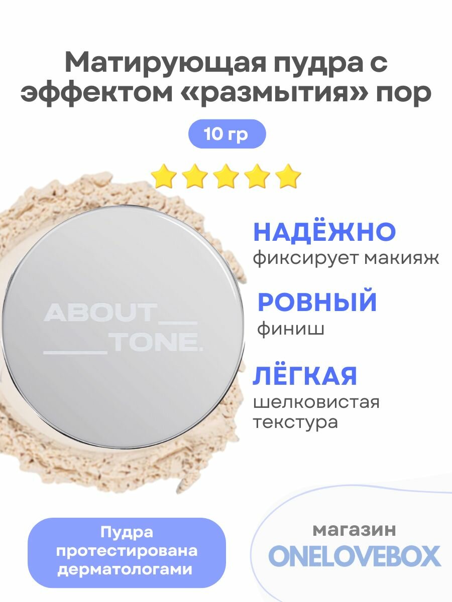 ABOUT TONE The Blur Finish Powder - Рассыпчатая матирующая пудра с эффектом "размытия пор" (10 гр)