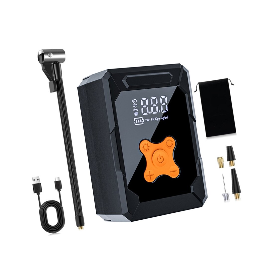 (1 комплект) Портативный воздушный насос для автомобилей, воздушный насос для шин электромобилей и мотоциклов, воздушный баллон (для хранения) -универсальный источник питания