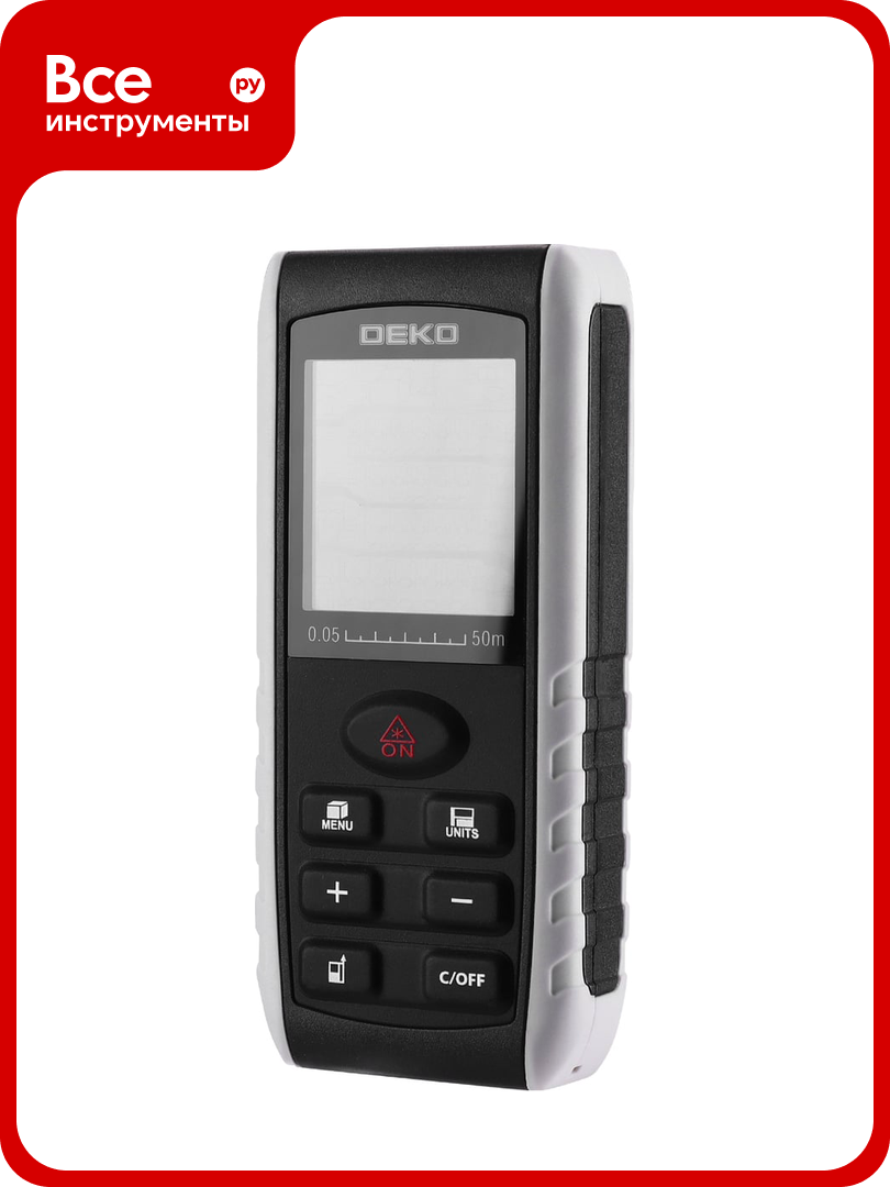 Дальномер лазерный DEKO с угломером GLP-50 085-3600, 2 мм