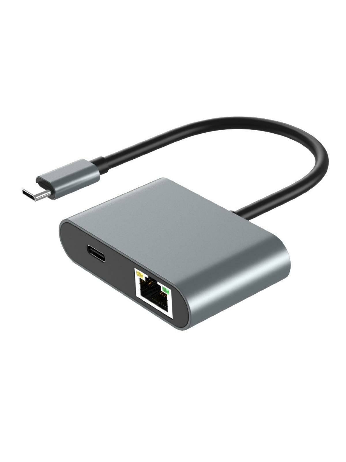 Type C to Gigabit Ethernet Adapter Type C to RJ45 Networking Card for 1000Mbps Data Transfer and Stable Connection