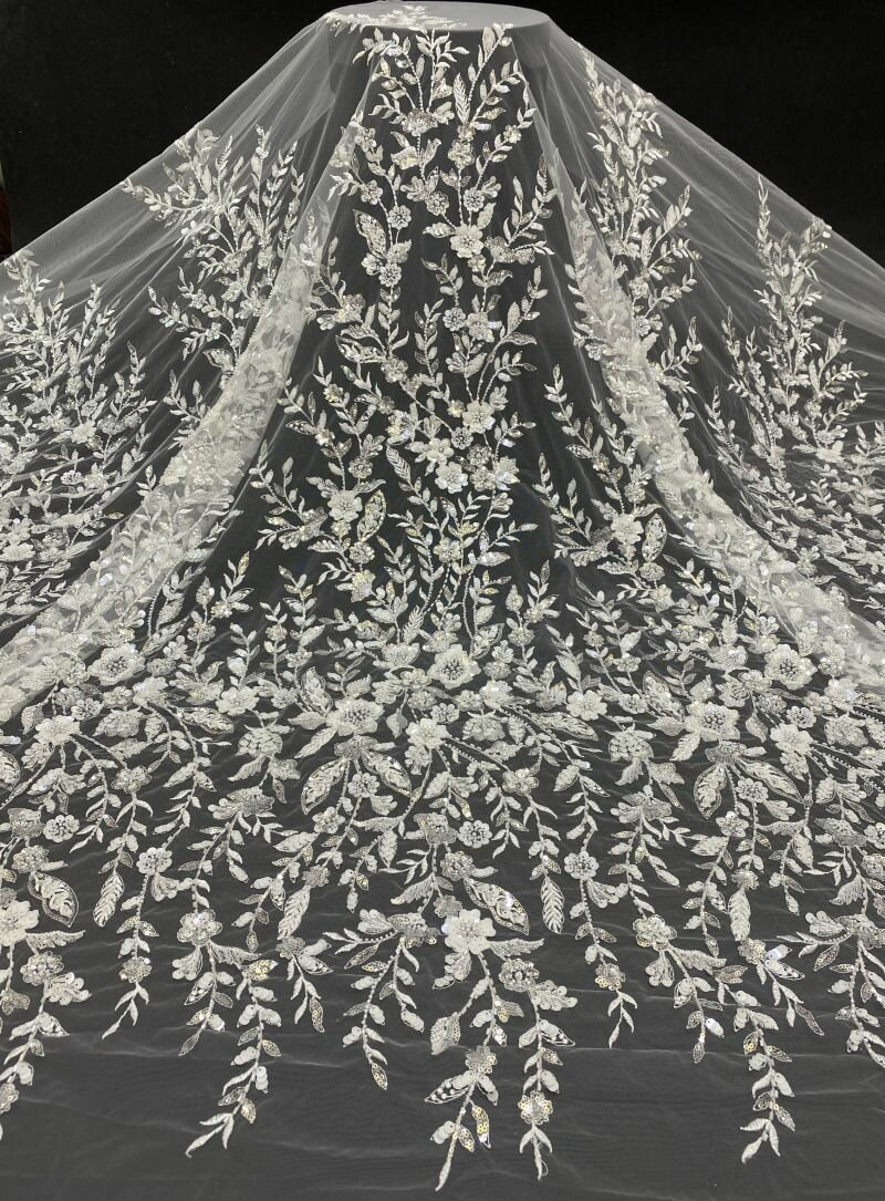 Вышитая сетка, блеск, кружево, ткань для шитья ремесленных изделий.