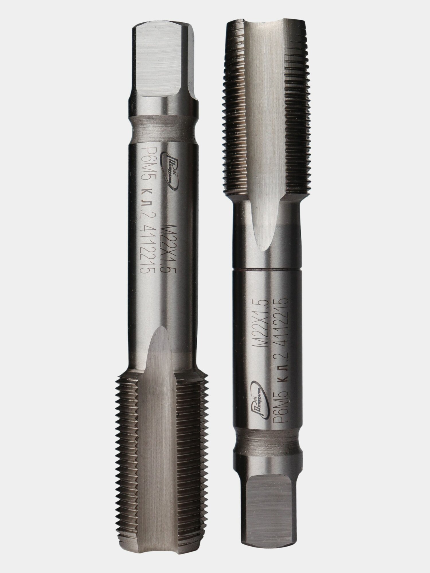 Метчик машинно-ручной М 22,0 х 1,5 комплектный 2 шт. ГОСТ 3266-81 Р6М5