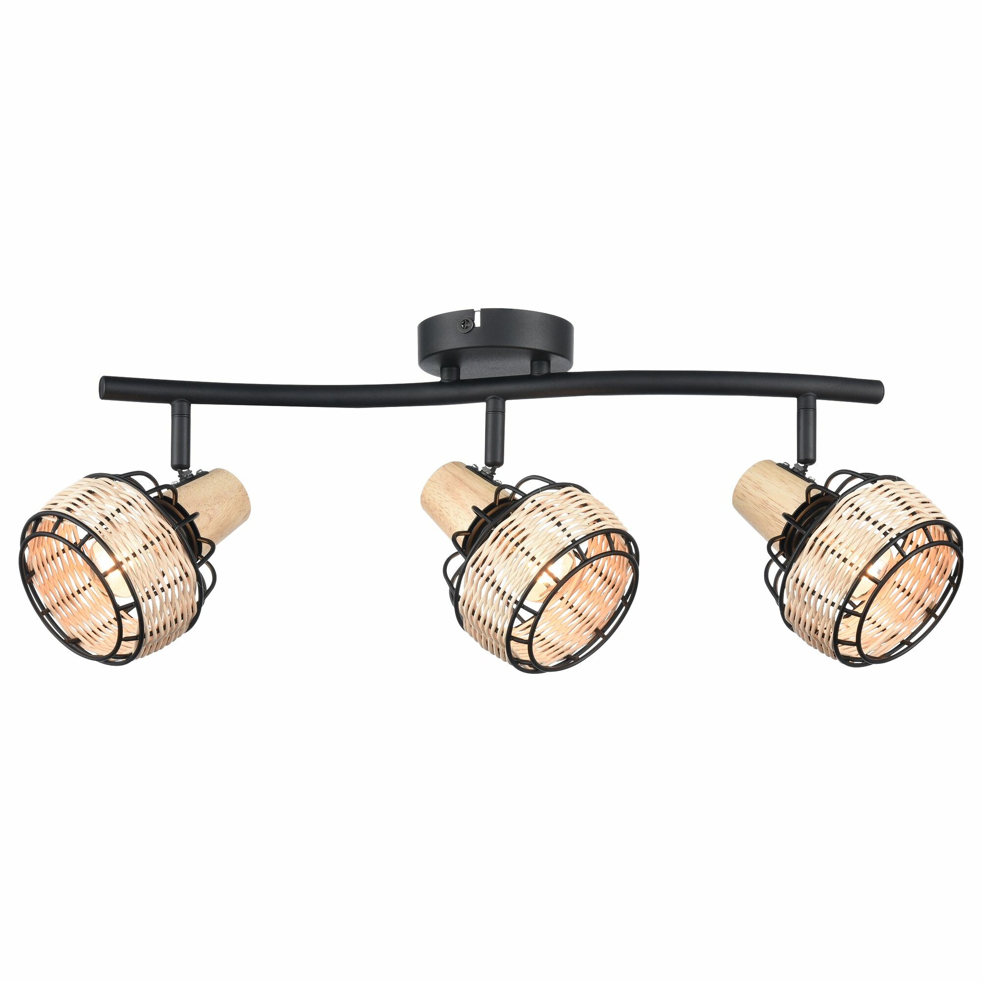 Настенный светильник Velante Wooden Style W110xL660xH220 мм E14 цвет черный, арт. 563-711-03