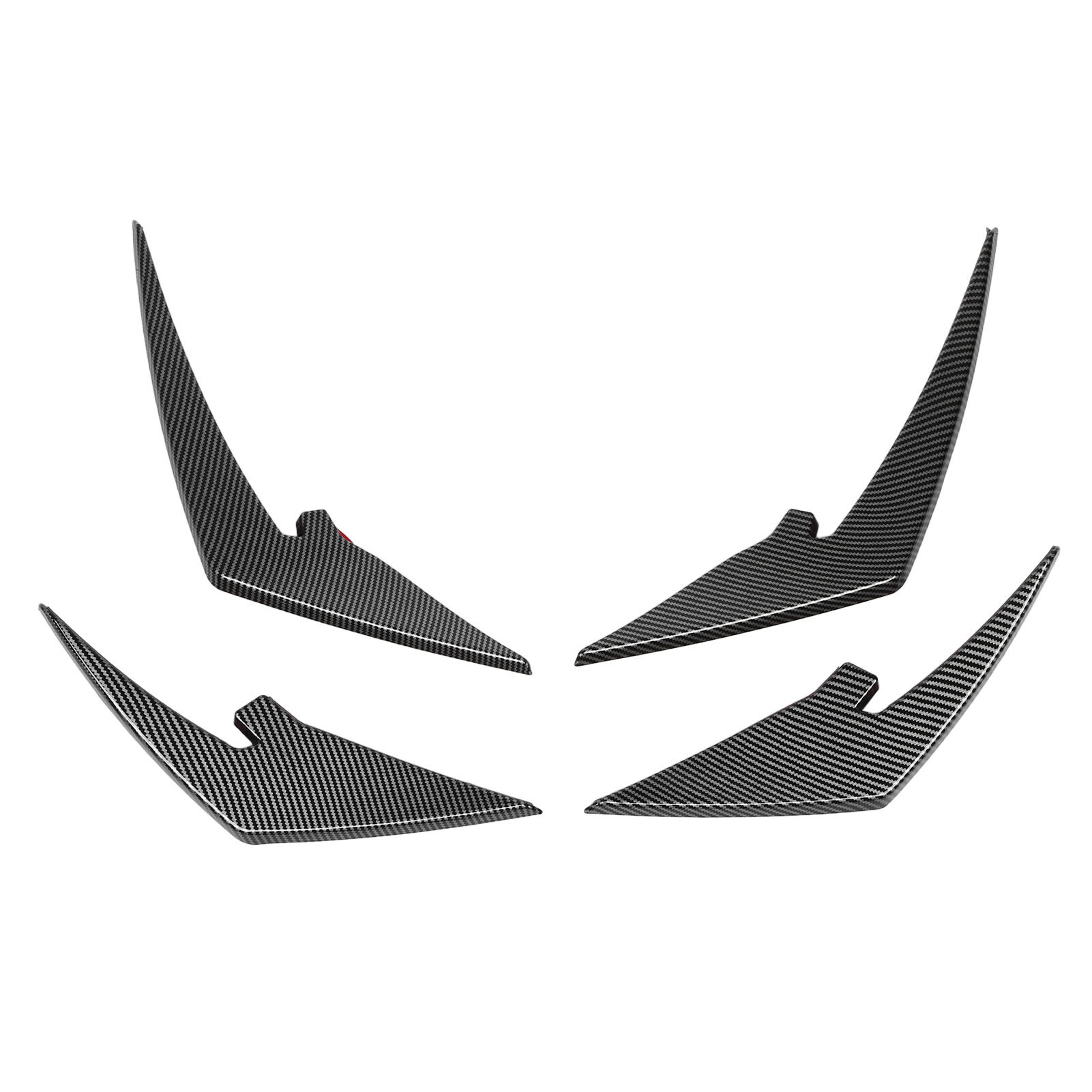 4 шт. передний бампер сплиттер плавники ABS легкий передний бампер спойлер Canards отделка для M3 M4 G80 G81 G82 G83 карбоновый стиль
