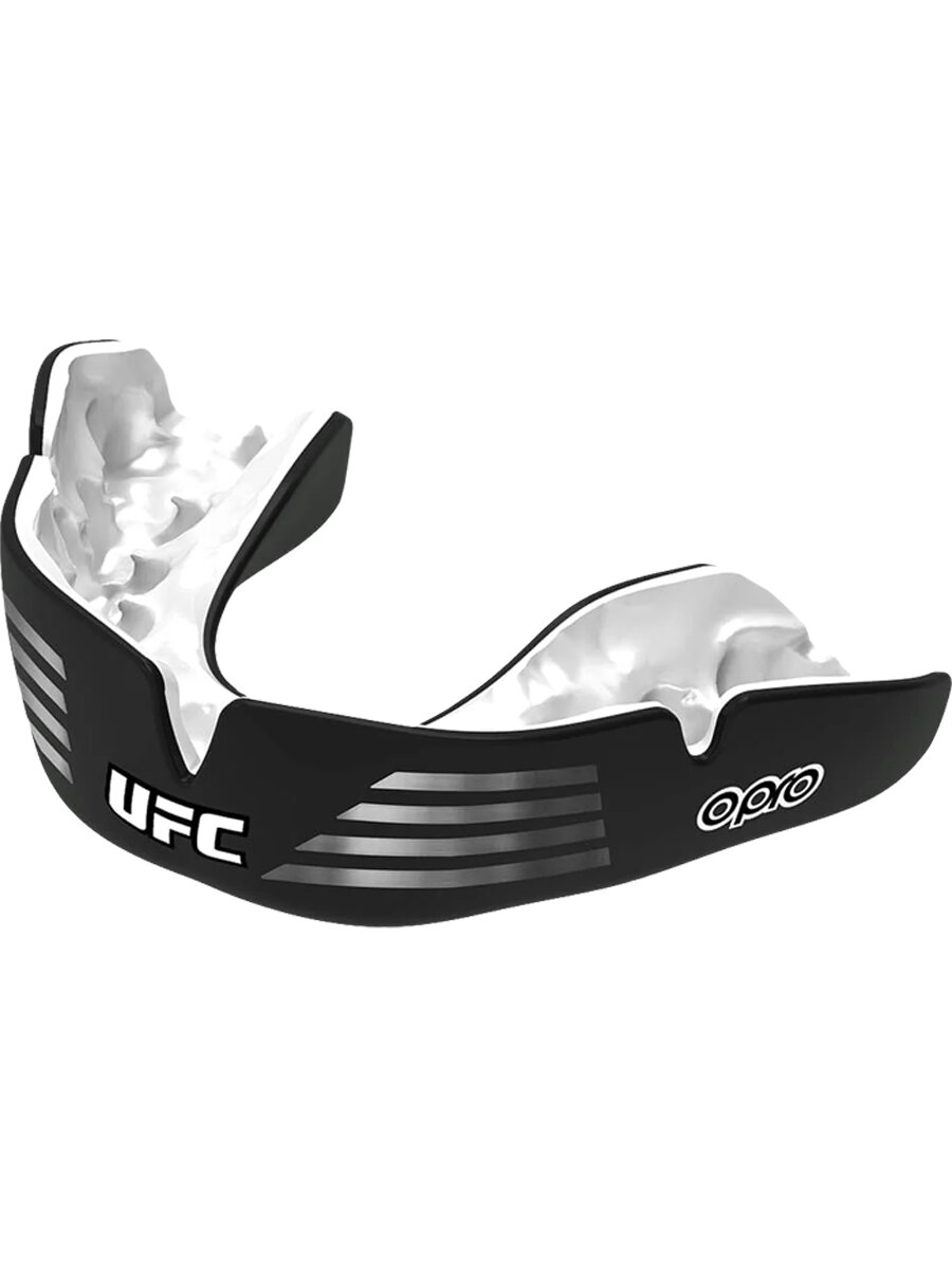Боксерская капа Opro Instant Custom-Fit UFC Silver/Black оригинал