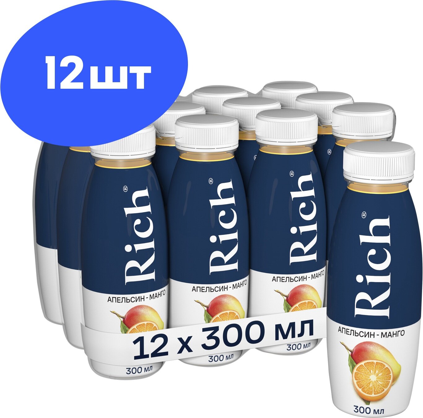 Rich 0,3л. апельсин-манго/12шт. Rich Сок Производство - Россия