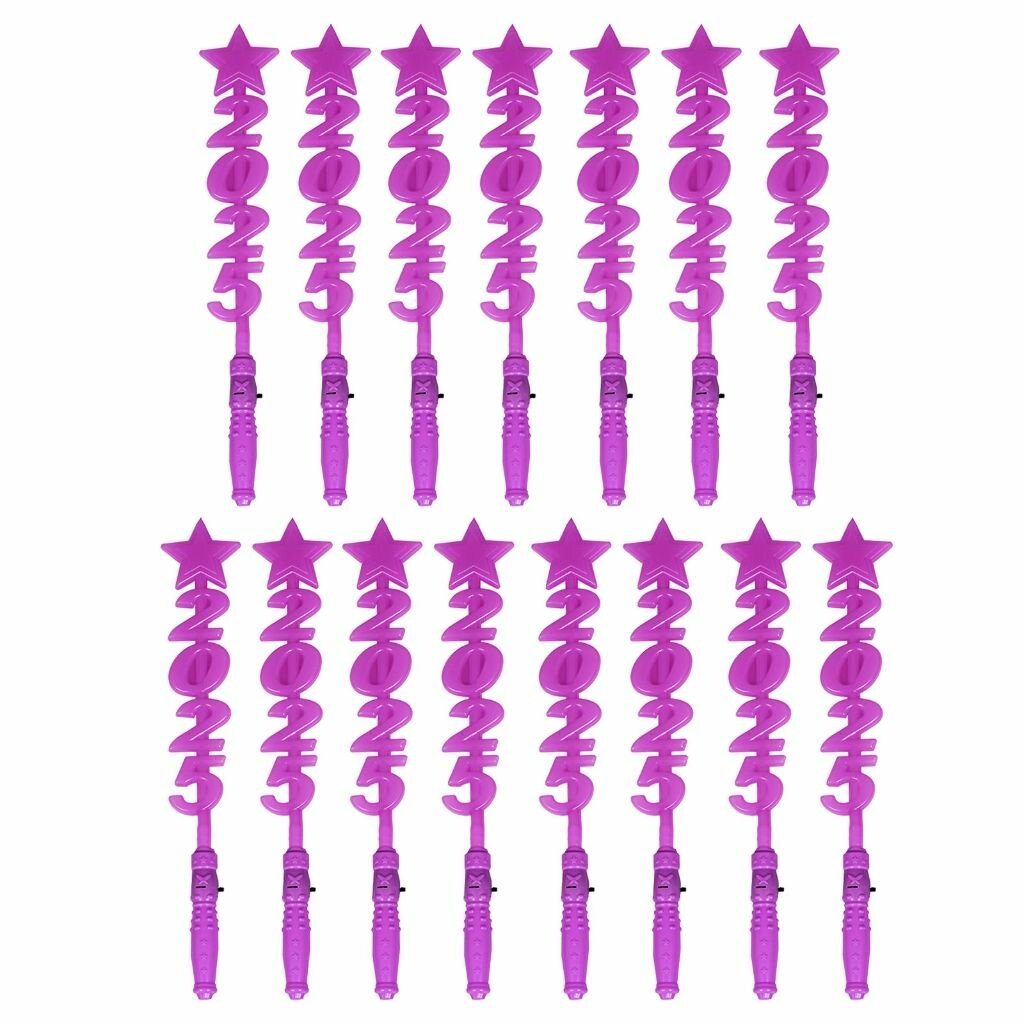 15 шт, 2025 светящаяся игрушка-волшебная палочка-фиолетовый
