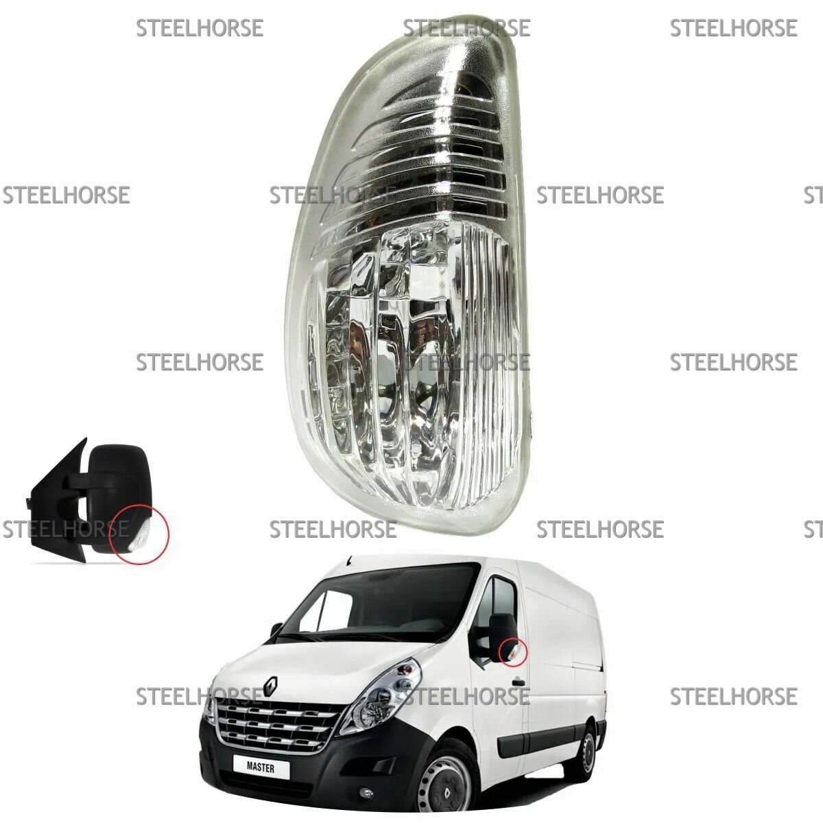 Поворотник в зеркало левый Renault Master III (2010>)