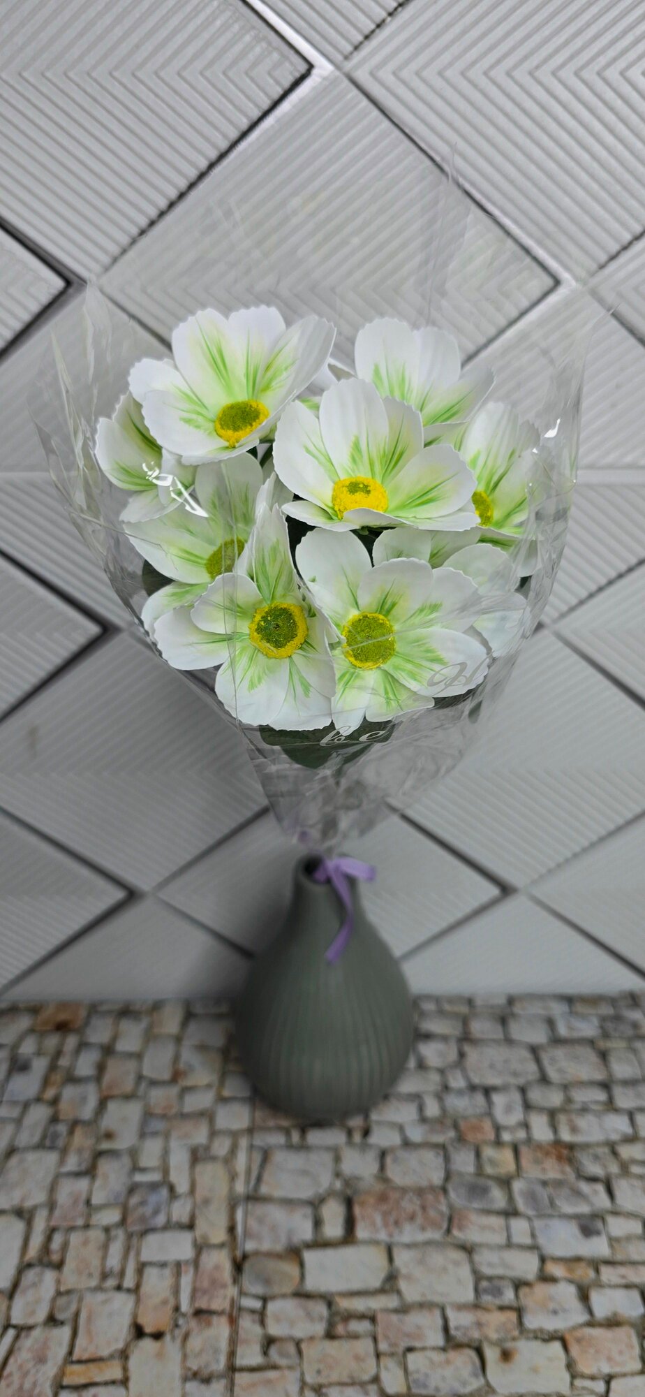 Цветы искусственные Holodilova Анемоны, белые, латекс, гипоаллергенные, 10 шт