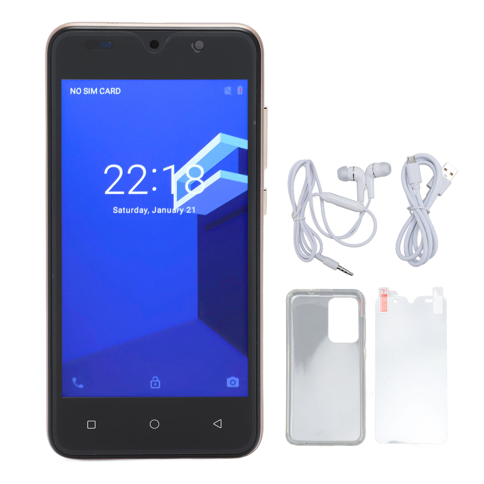 Смартфон Android 12: 5.0 Разблокировка по лицу, 8MP+8MP, 1440x3040, 6800mAh, 4GB/32GB, 2 SIM, ультра