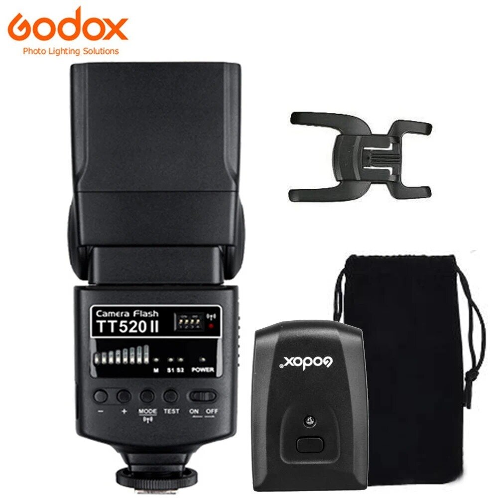 Godox TT520 II Беспроводные передатчики для зеркальных камер запускают вспышки Speedlite Canon Nikon Bender Olympus