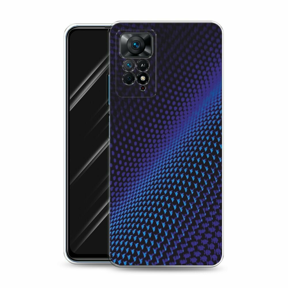Чехол на Xiaomi Redmi Note 11E Pro / Сяоми Редми Нот 11E Pro Про с принтом "Синий карбон" — фото 1