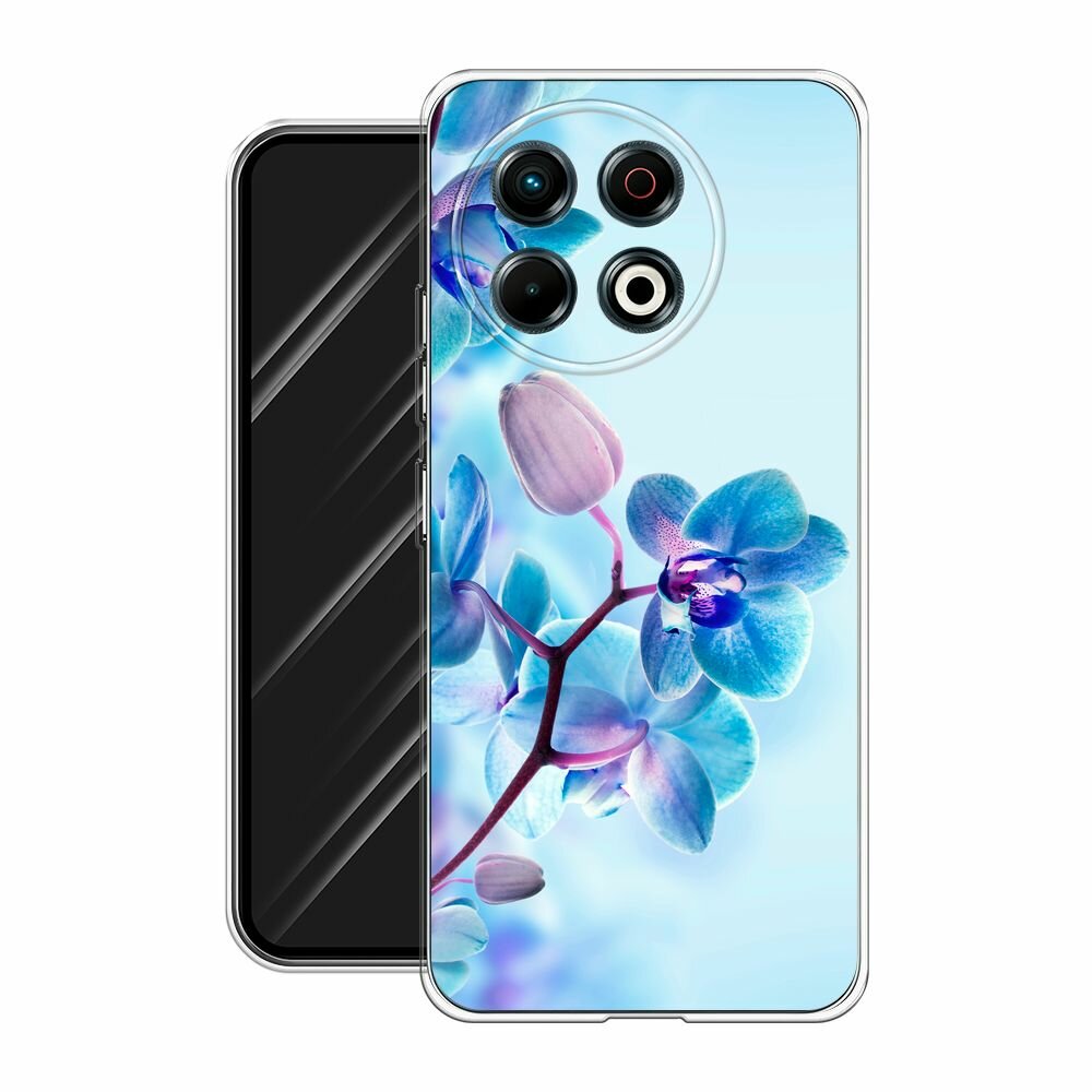 Чехол на Tecno Spark 30 Pro / Текно Спарк 30 Про с принтом "Голубая орхидея" — фото 1