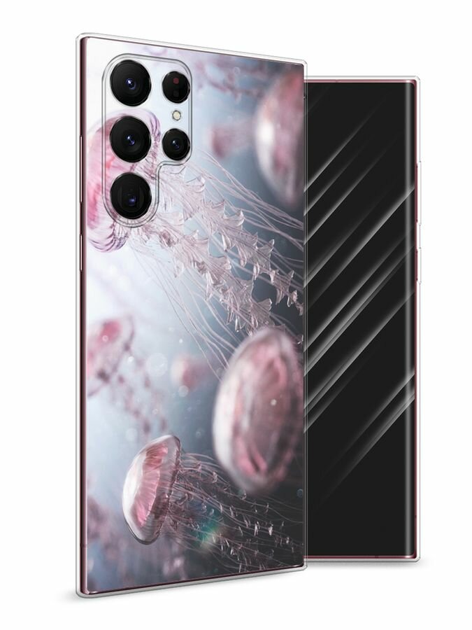 Чехол на Samsung Galaxy S22 Ultra / Самсунг Галакси S22 Ультра с принтом "Медузы"