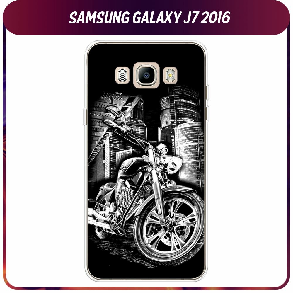 Чехол на Samsung Galaxy J7 2016 / Самсунг Галакси Джей 7 2016 с принтом "Крутой байк"