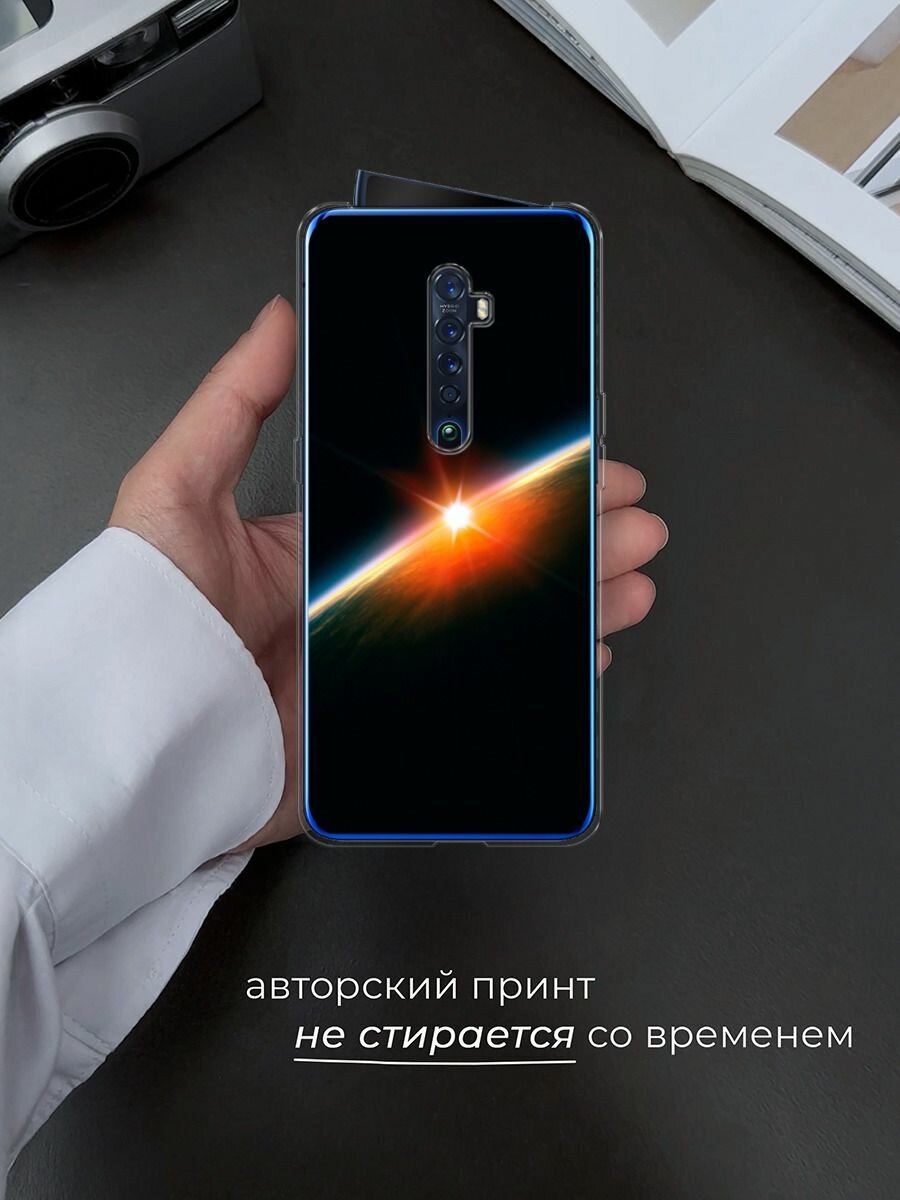 Силиконовый чехол на Oppo Reno 2 / Оппо Рено 2 с принтом "Космос 9" — фото 1