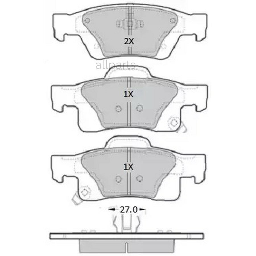 FREMAX FBP1941 колодки дисковые задние!\ Jeep Grand Cherokee IV WK/WK2 10>, Dodge Durango 11>