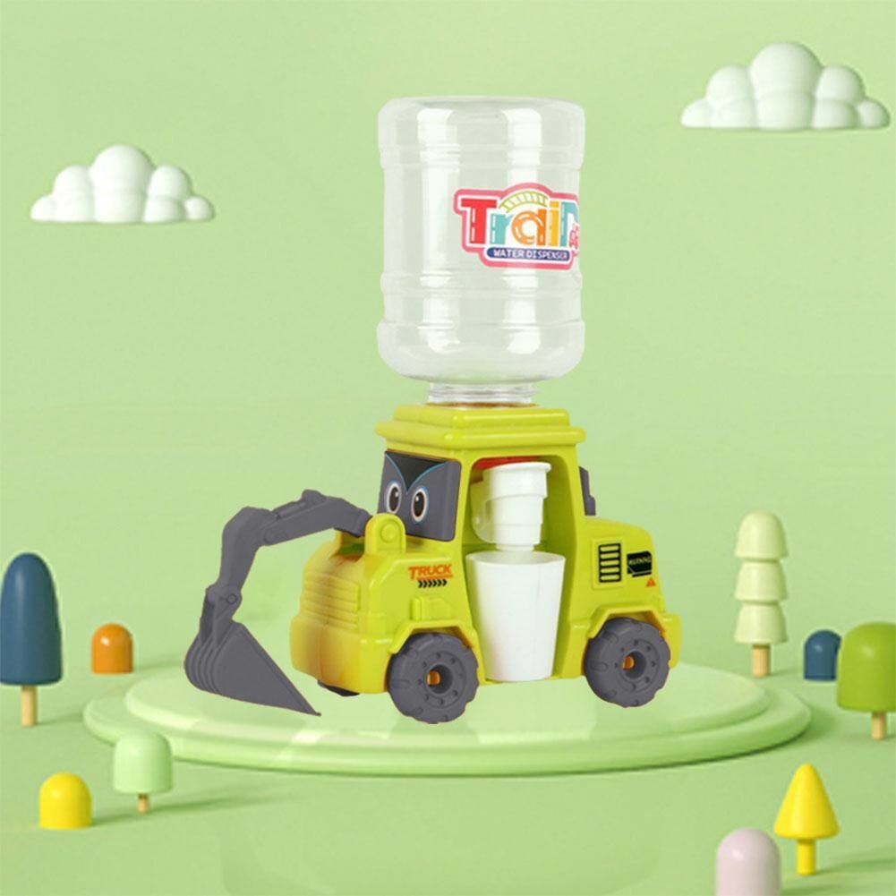 Кулер для воды детский настольный Трактор микс, мини-диспенсер для ребёнка спецтехника