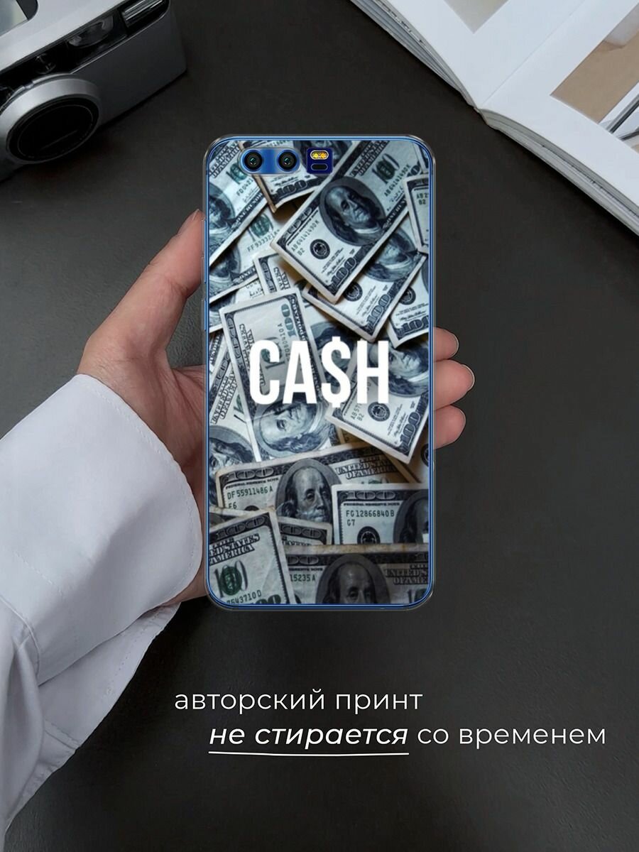 Силиконовый чехол на Honor 9 / Хонор 9 с принтом "Cash" — фото 1
