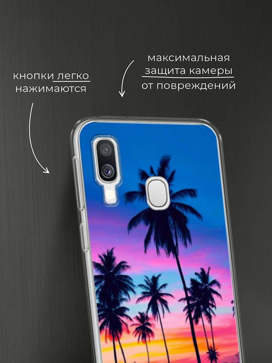 Чехол на Samsung Galaxy A40 / Самсунг Галакси А40 с принтом "Закат 5" — фото 1