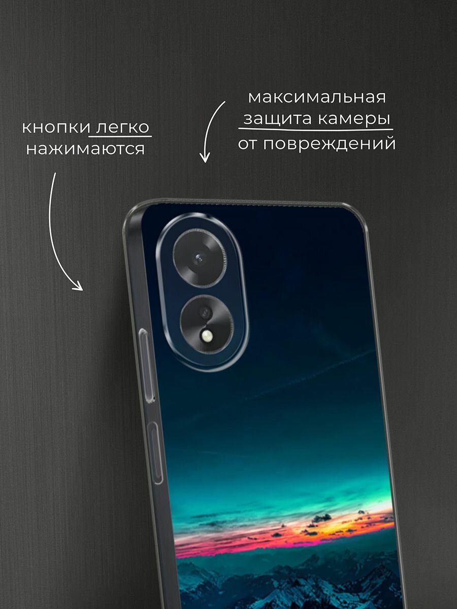 Чехол на Oppo A38/A18 / Оппо A38/A18 с принтом "Закат в горах" — фото 1
