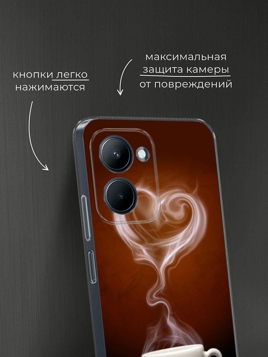 Чехол на Realme C33 / Реалми С33 с принтом "Кофейная любовь" — фото 1