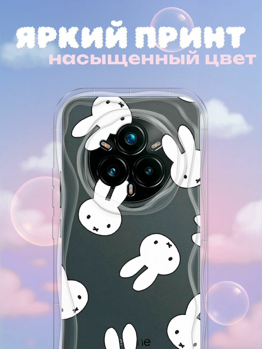Чехол на Realme 14 Pro / Реалми 14 Про с принтом "Паттерн кролики" — фото 1