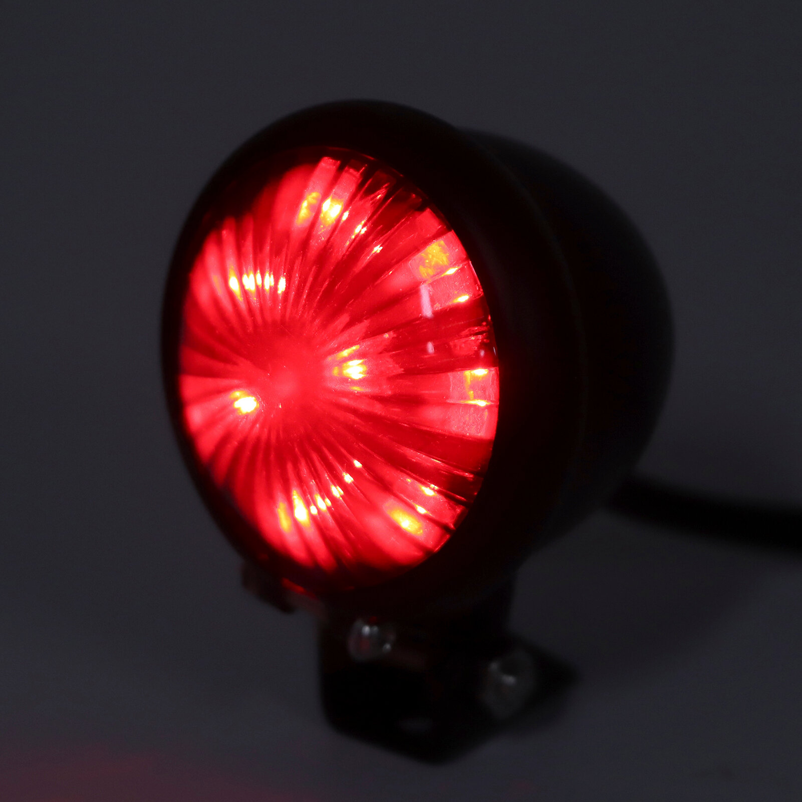 Светодиодный задний фонарь, стоп-сигнал, задний фонарь с креплением, крепежный винт, универсальный для мотоцикла 12 В, черный корпус, дымчатая линза