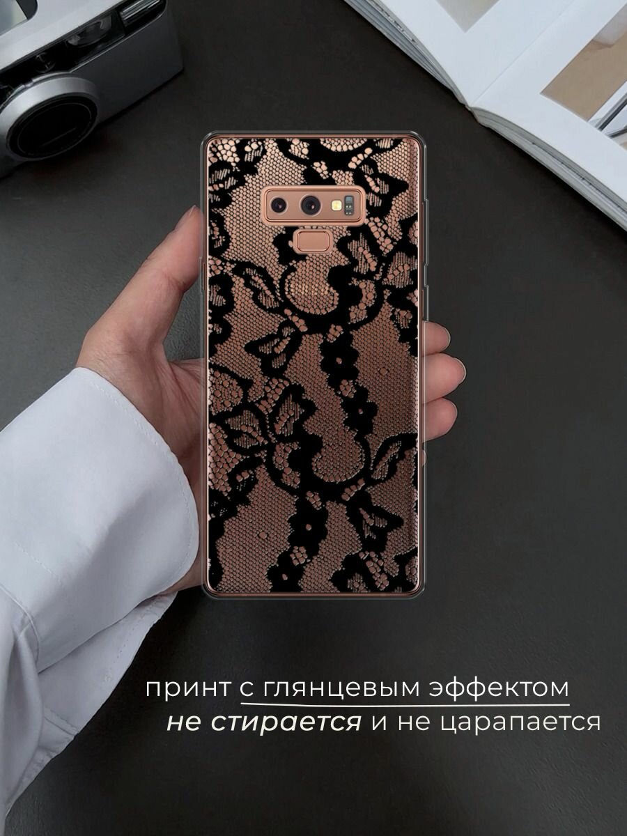 Чехол на Samsung Galaxy Note 9 / Самсунг Галакси Нот 9 с принтом "Черная сетка 2" — фото 1