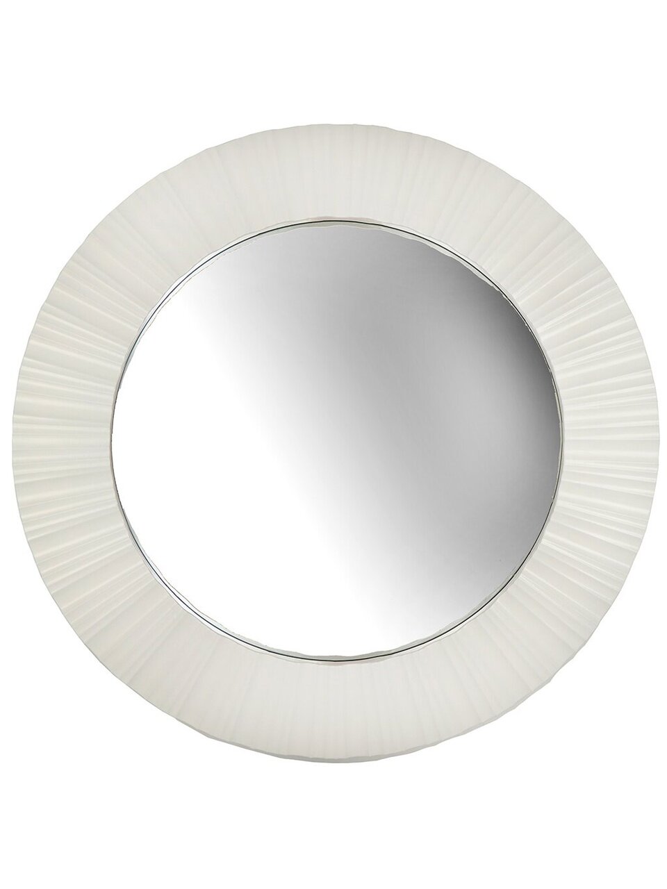 Настенное круглое зеркало 51 см, пластик, белое, Y4-5295