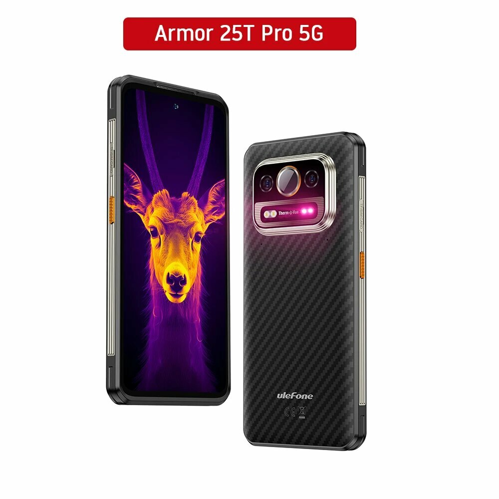 Смартфон Ulefone Armor 25T Pro 5G с тепловизором, защитой, 33 Вт, 64 МП, ночным видением, NFC, 12 ГБ ОЗУ, 256 Гб ПЗУ