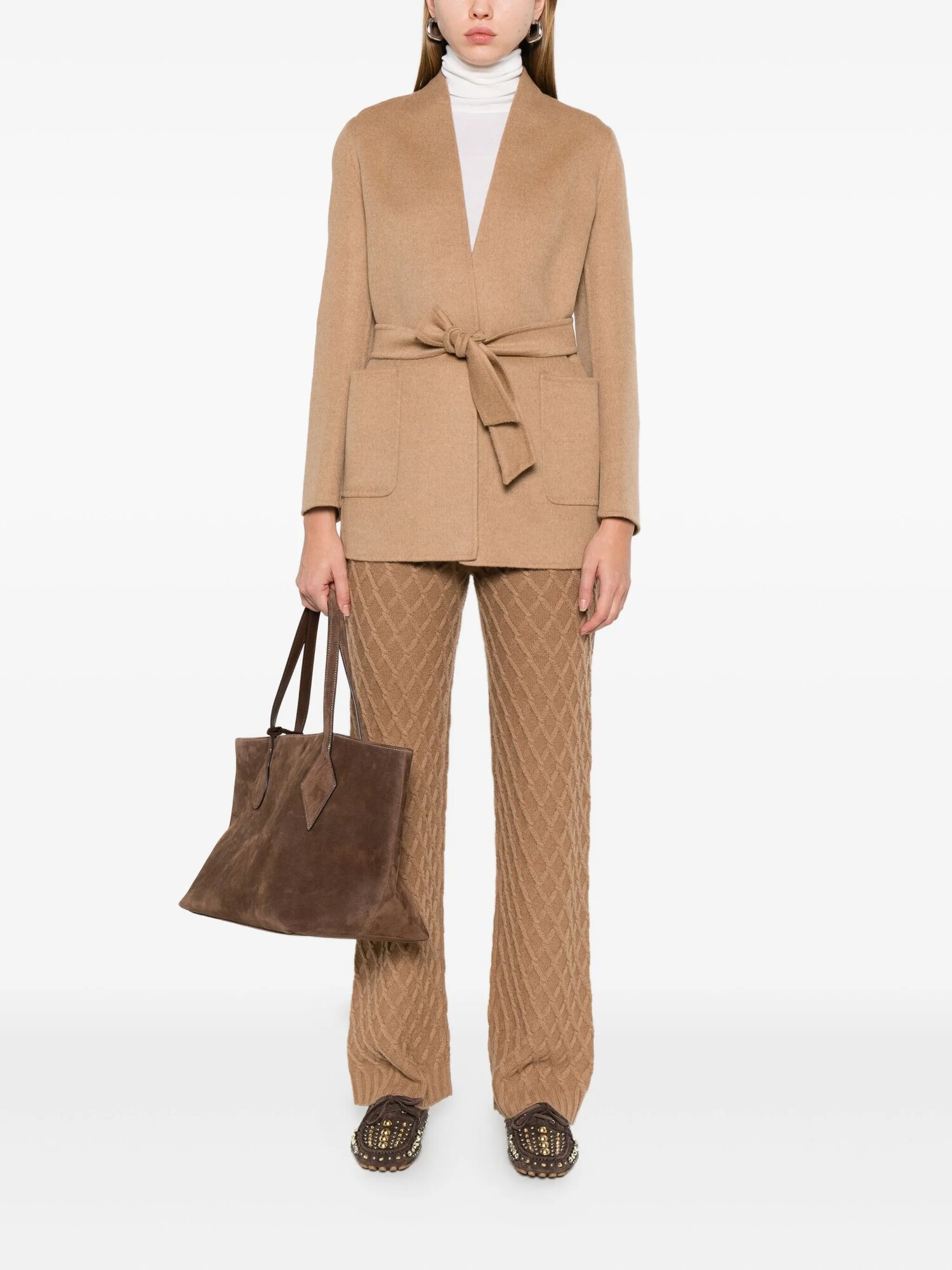 Пальто Max Mara, размер 44, разноцветный — фото 1