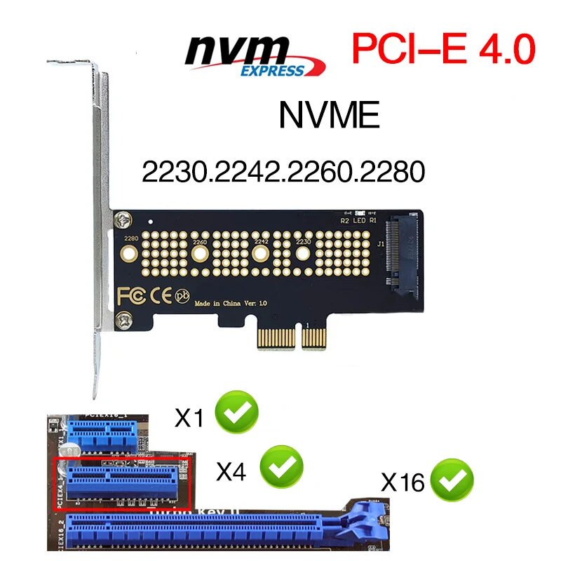 Адаптер M.2 NVMe PCIe 4.0 PCI-E X1