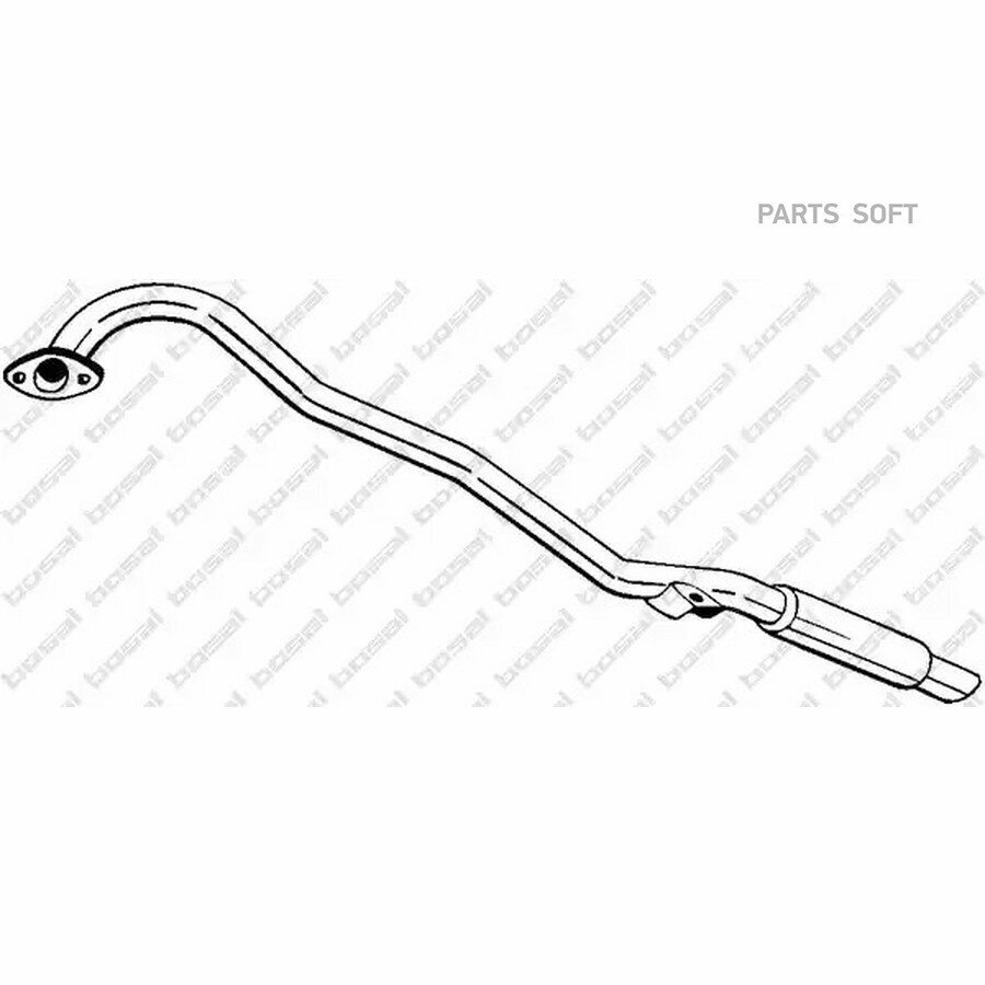 Глушитель задняя часть от официального дистрибьютора, BOSAL, артикул 278551